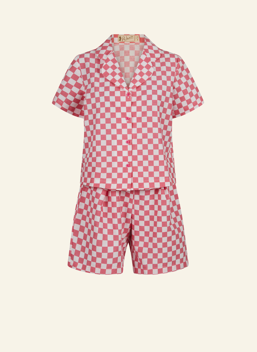 Pink Check 100% Cotton Pyjamas for Women | Zero Waste