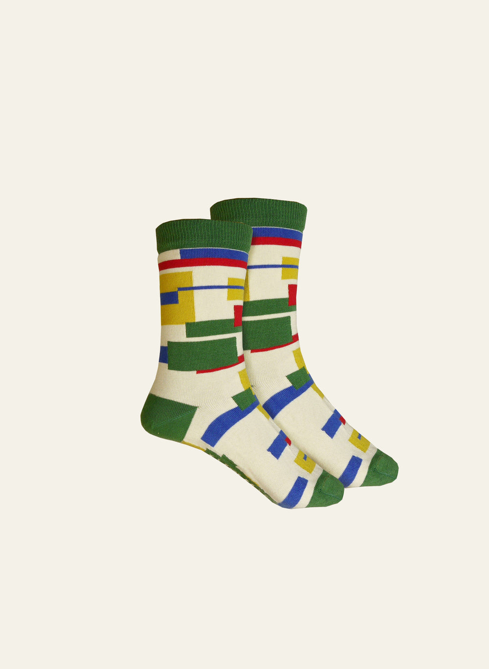 Colorful Abstract Print Cotton Ankle Socks | Made in France