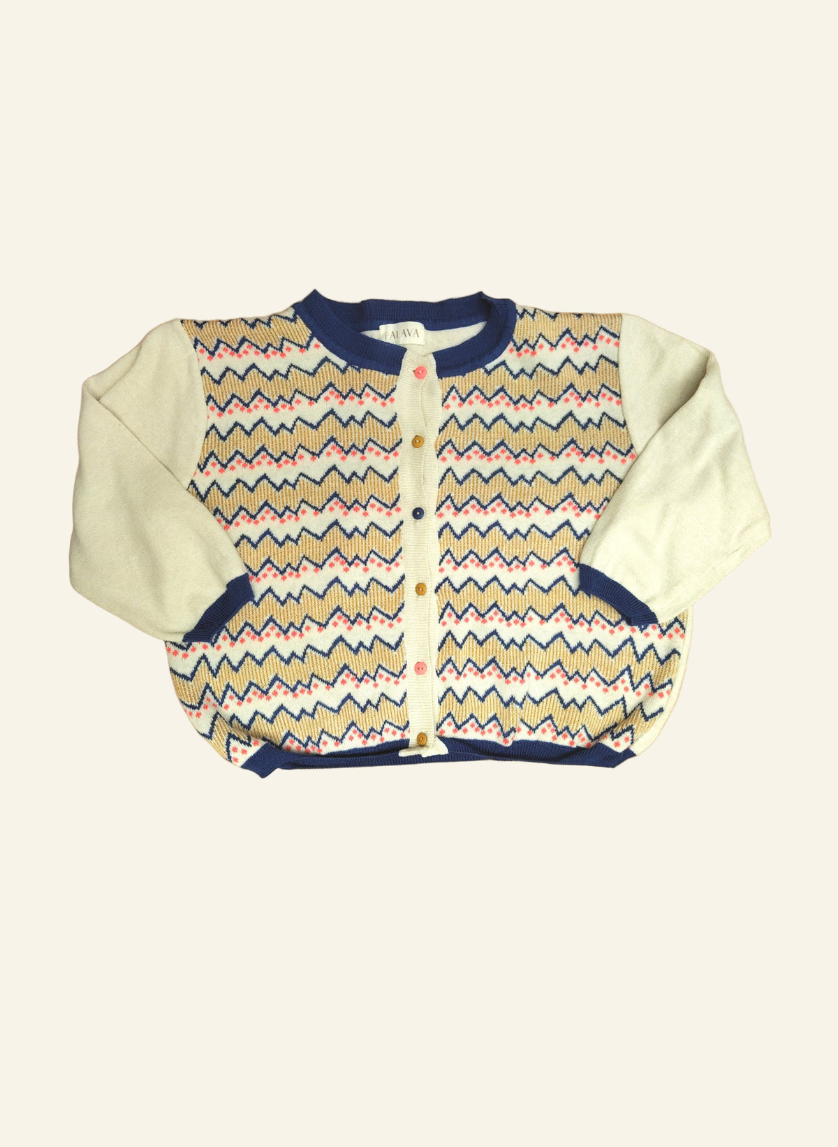 Alba - Mustard Rocket Jacquard Organic Cotton Jumper | Palava UK