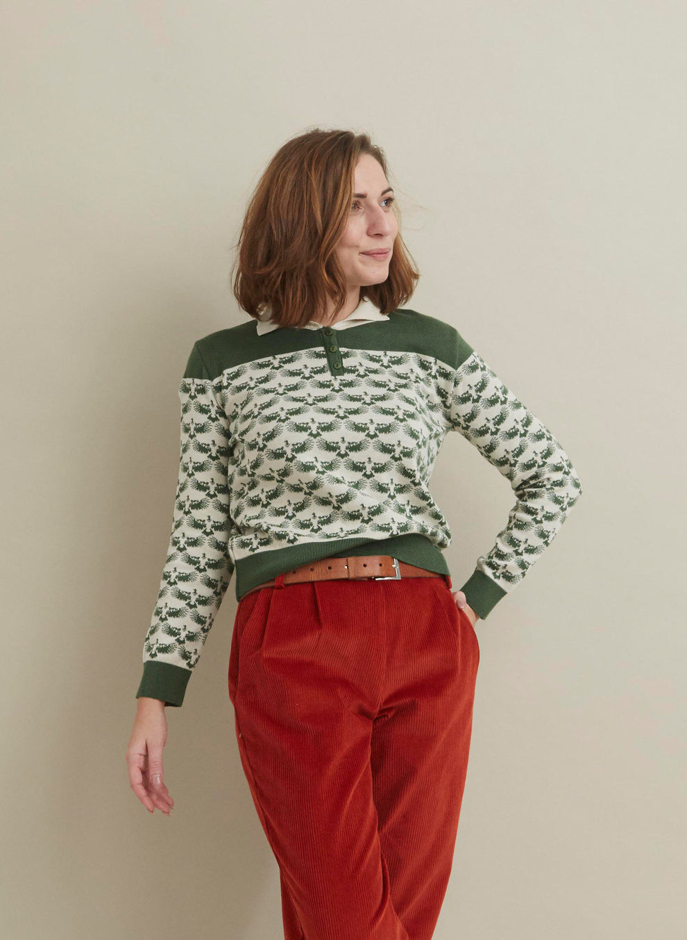 Women's Green Eagles Print Jumper | 100% Organic Cotton